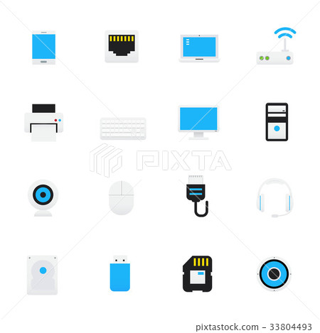 Computer Icons and Computer Accessories Icons. - Stock Illustration ...