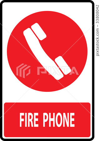 Fire phone emergency sign - Stock Illustration [33808042] - PIXTA