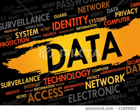 Data word cloud collage - Stock Illustration [33809902] - PIXTA