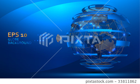 Globe internet background vector. - Stock Illustration [33811862] - PIXTA