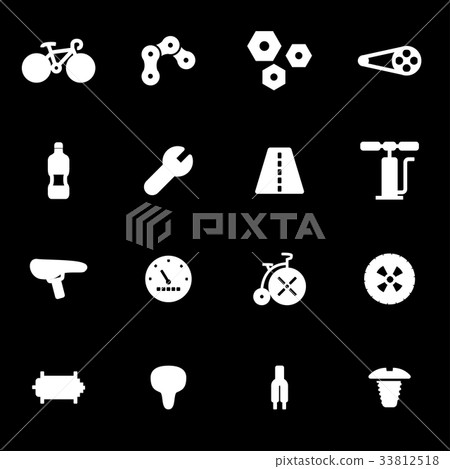Vector white bicycle icons set - Stock Illustration [33812518] - PIXTA
