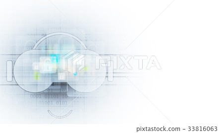 virtual reality life future technology background - Stock Illustration ...