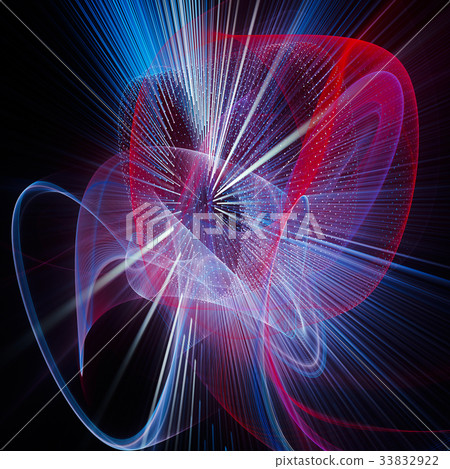 Abstract red and blue sci-fi background. - Stock Illustration [33832922 ...