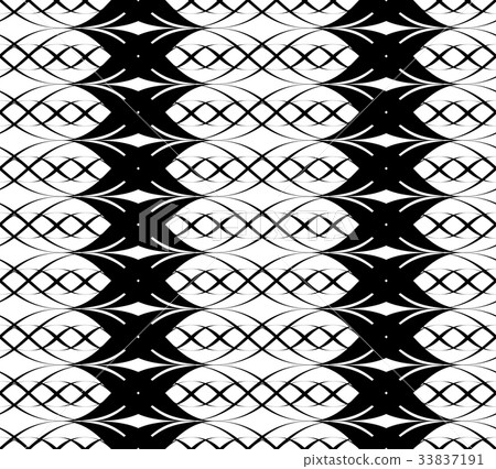 Black and white seamless pattern twist line style - Stock Illustration ...
