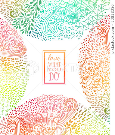 Original doodle frame made of abstract freehand - Stock Illustration ...