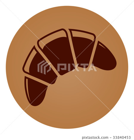 croissant circle icon concept - Stock Illustration [33840453] - PIXTA