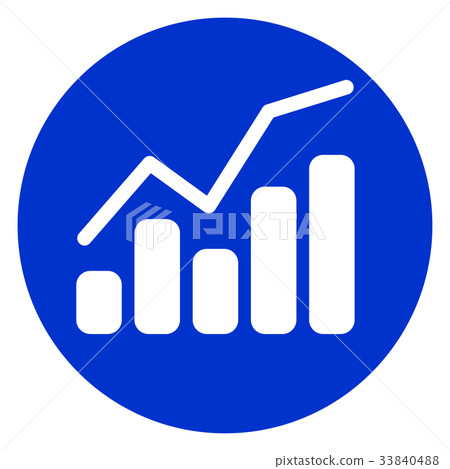 graph circle blue icon - Stock Illustration [33840488] - PIXTA