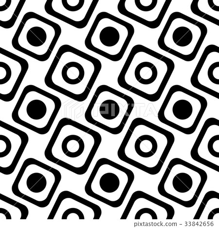 Seamless Square and Circle Pattern - Stock Illustration [33842656] - PIXTA