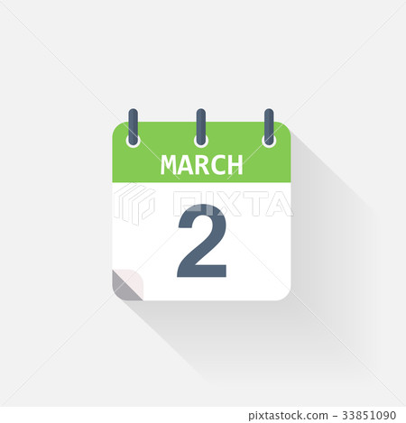 2 march calendar icon on - Stock Illustration [33851090] - PIXTA