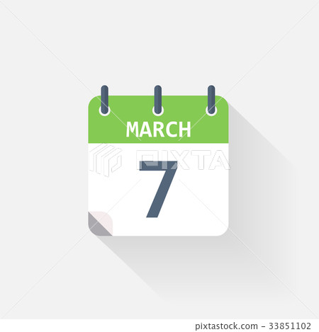 7 march calendar icon - Stock Illustration [33851102] - PIXTA