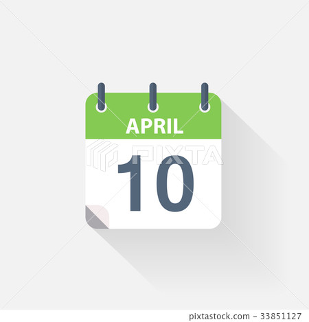 10 april calendar icon - Stock Illustration [33851127] - PIXTA