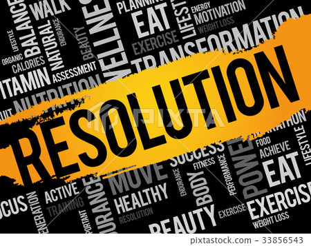 RESOLUTION word cloud collage - Stock Illustration [33856543] - PIXTA