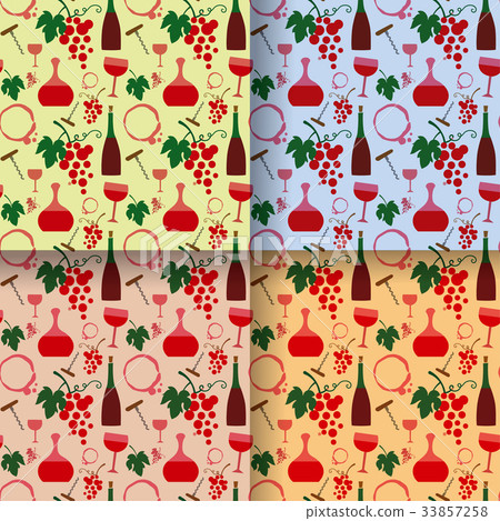 wine color seamless patterns - Stock Illustration [33857258] - PIXTA