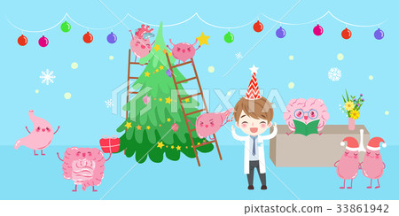 organ with merry christmas - Stock Illustration [33861942] - PIXTA