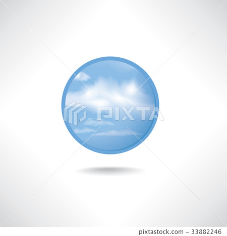 Cloud icon. Weather sign. Cloudy sky button - Stock Illustration ...