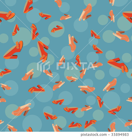 Red women shoes seamless pattern fashion - Stock Illustration [33894983 ...