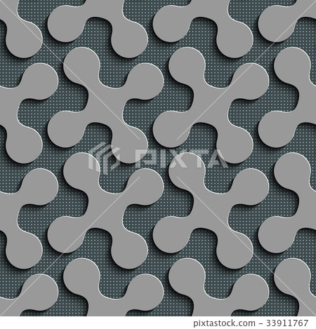 Seamless Curved Shape Pattern - Stock Illustration [33911767] - PIXTA