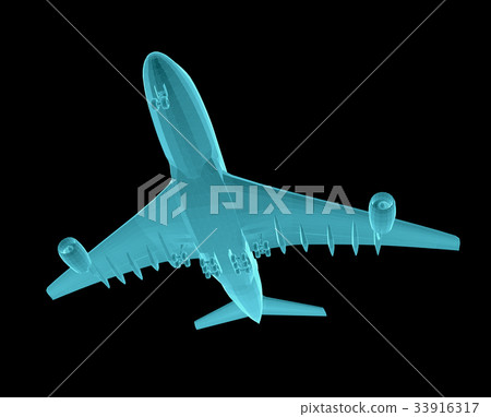 Airplane. Xray image - Stock Illustration [33916317] - PIXTA