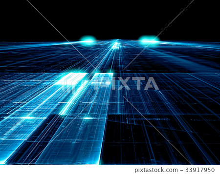 Unusual way - abstract digitally generated image - Stock Illustration ...