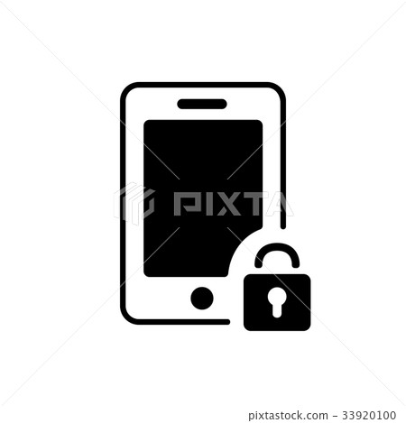 Smartphone key lock icon - Stock Illustration [33920100] - PIXTA
