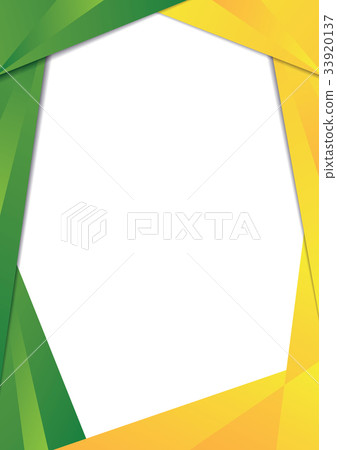 Green and Yellow triangle frame border-插圖素材 [33920137] - PIXTA圖庫