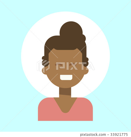 African American Female Emotion Profile Icon - Stock Illustration ...