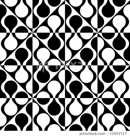 Seamless Curved Shape Pattern - Stock Illustration [33941517] - PIXTA