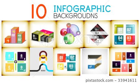 Set of infographic backgrounds - Stock Illustration [33941611] - PIXTA
