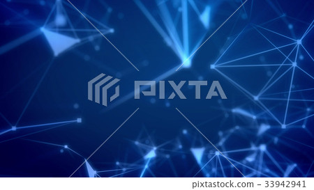 Flight through the Abstract cyber network - Stock Illustration ...