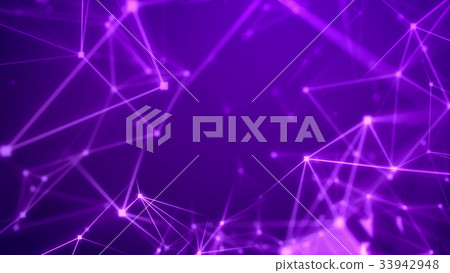 Flight through the abstract violet grid - Stock Illustration [33942948 ...