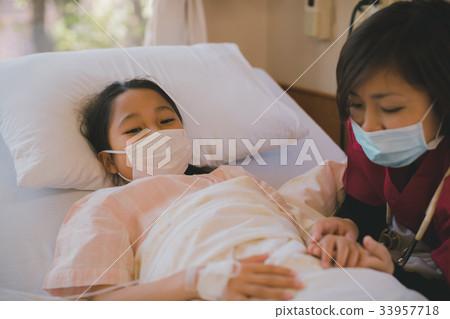 be hospitalized, child department, pediatric - Stock Photo [33957718 ...