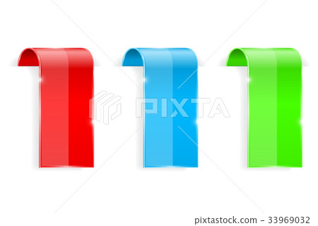 Colored vertical design elements. 3d shiny icons - Stock Illustration ...