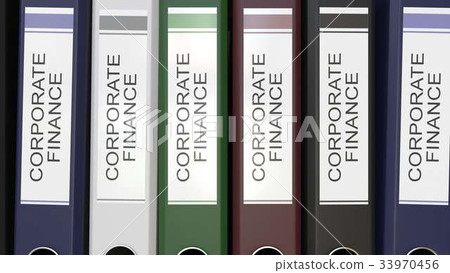 Multiple office folders with Corporate finance - Stock Illustration ...