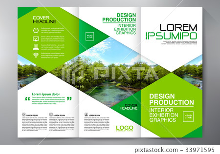 Brochure 3 fold flyer design a4 template. - Stock Illustration ...