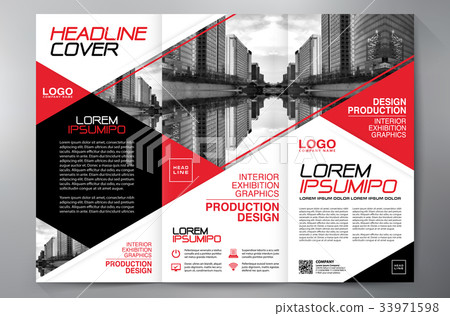 Brochure 3 fold flyer design a4 template. - Stock Illustration ...