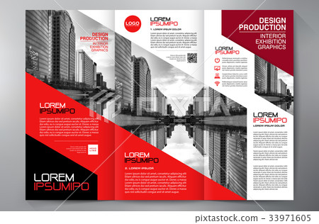 Brochure 3 fold flyer design a4 template. - Stock Illustration ...