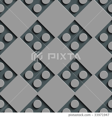 Seamless Square and Circle Pattern - Stock Illustration [33971947] - PIXTA