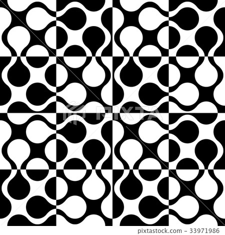 Seamless Curved Shape Pattern - Stock Illustration [33971986] - PIXTA