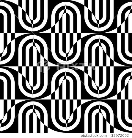 Seamless Curved Shape Pattern - Stock Illustration [33972002] - PIXTA