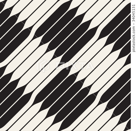 Wavy stripes vector seamless pattern. Retro wavy - Stock Illustration ...