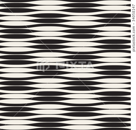 Wavy stripes vector seamless pattern. Retro wavy - Stock Illustration ...