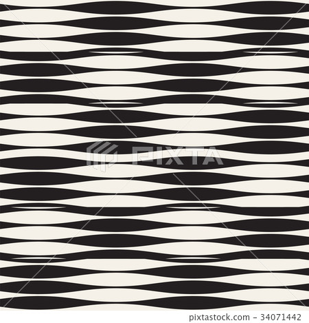 Wavy stripes vector seamless pattern. Retro wavy - Stock Illustration ...