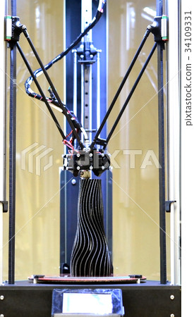 The three-axis 3d printer creates an object - Stock Photo [34109331 ...