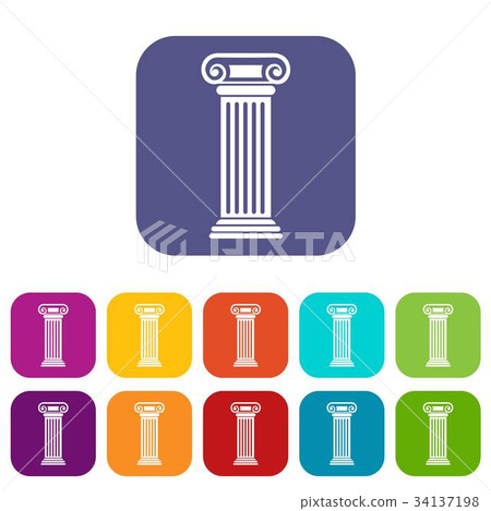 Roman column icons set - Stock Illustration [34137198] - PIXTA
