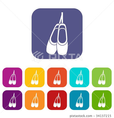 Pointe shoes icons set - Stock Illustration [34137215] - PIXTA