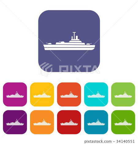 Warship icons set - Stock Illustration [34140551] - PIXTA