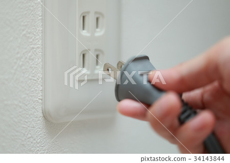 Outlet (hand finger female body parts power... - Stock Photo [34143844 ...
