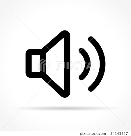 sound icon on white background - Stock Illustration [34145527] - PIXTA