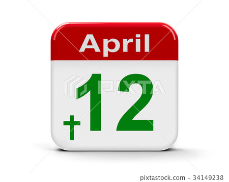 12th April Easter with cross - Stock Illustration [34149238] - PIXTA