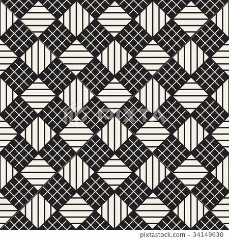 Vector seamless black and white trendy pattern - Stock Illustration ...